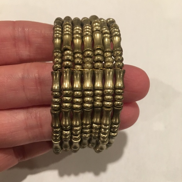 Jewelry | Flexible Gold Bracelet With 7 Rows | Poshmark